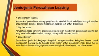 Lembaga Keuanagan - Leasing | PPTX
