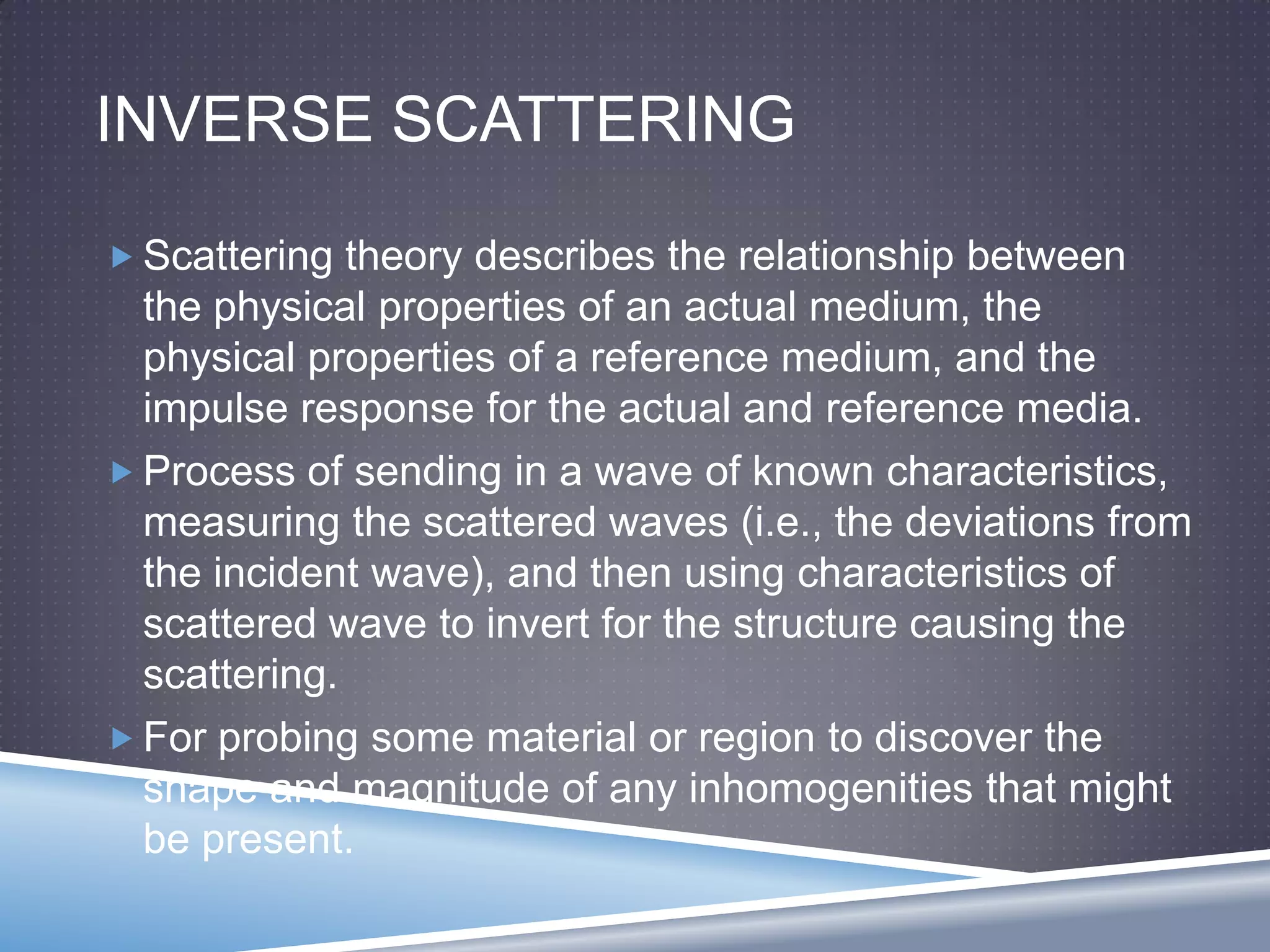 Inverse scattering, seismic traveltime tomography, and neural networks | PPTX | 3-D Graphics ...