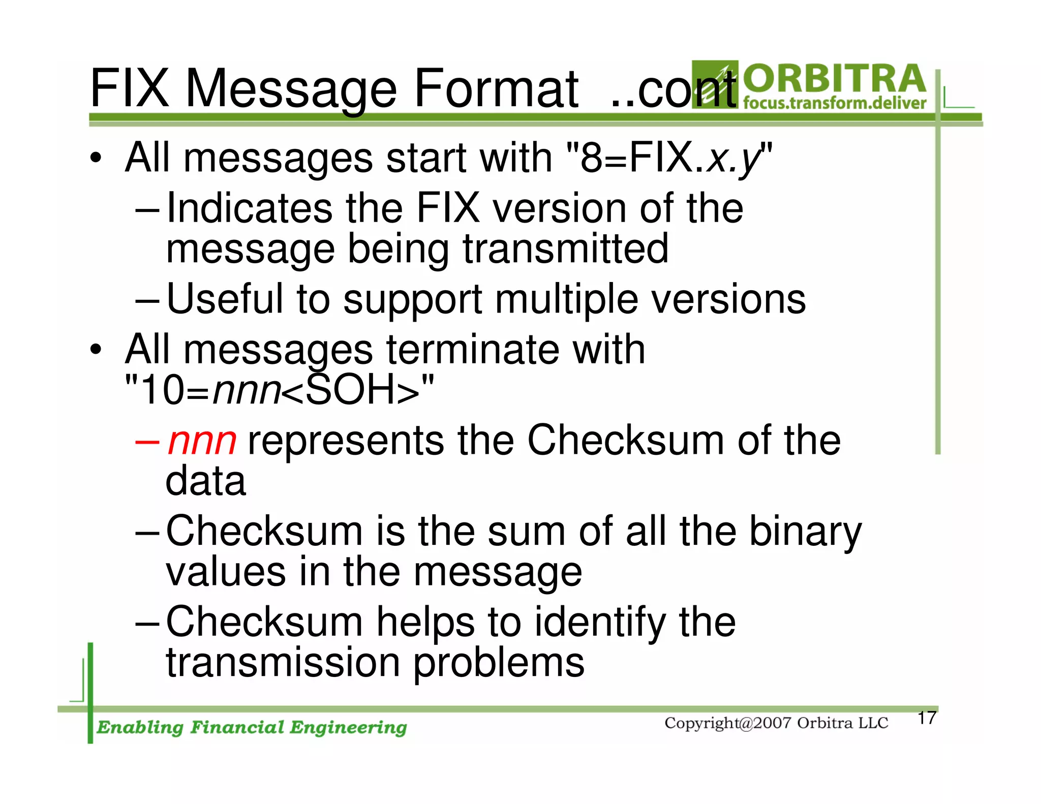 FIX Protocol Overview. | PDF
