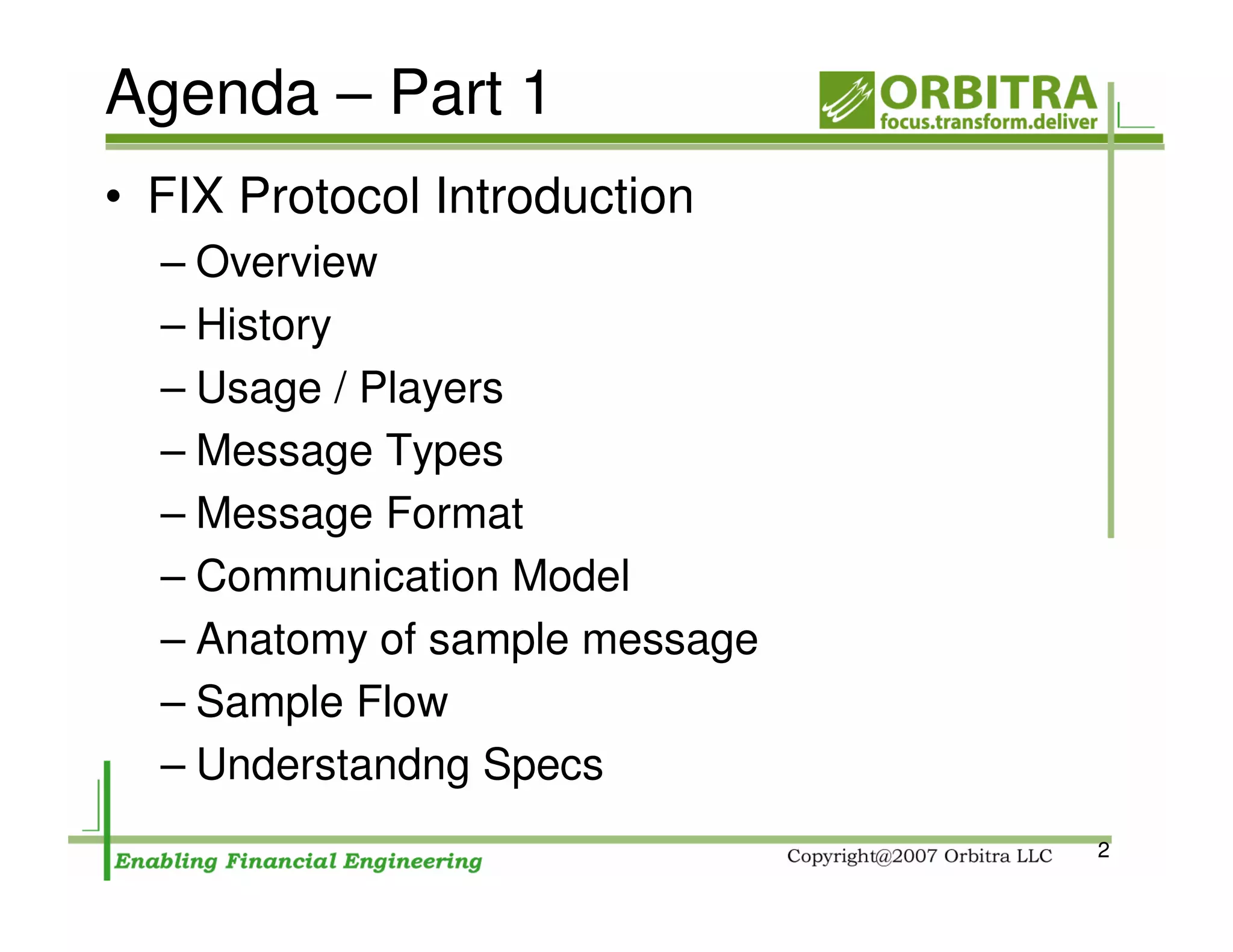 FIX Protocol Overview. | PDF