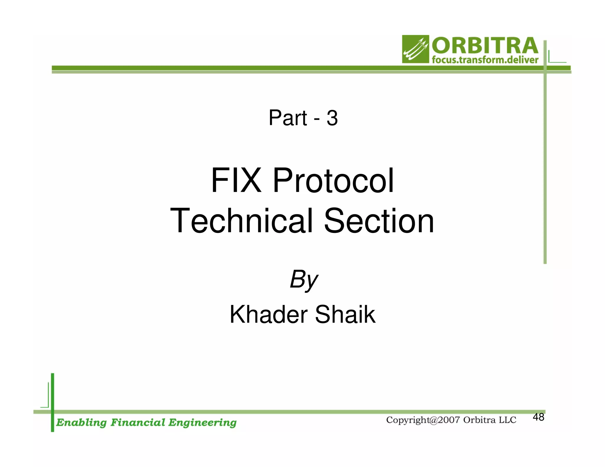 FIX Protocol Overview. | PDF