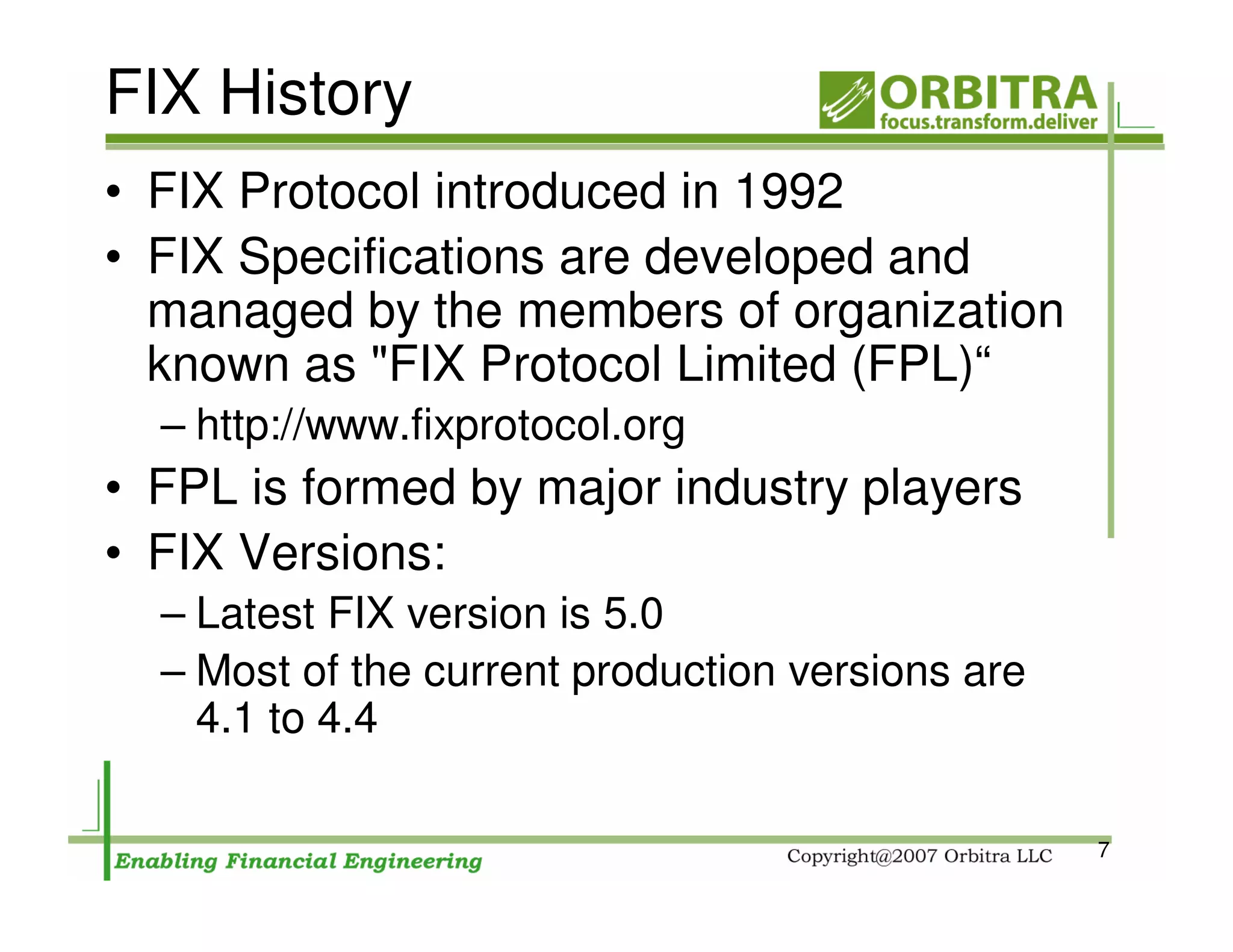 FIX Protocol Overview. | PDF