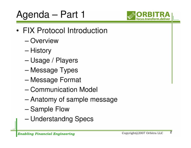 FIX Protocol Overview. | PDF