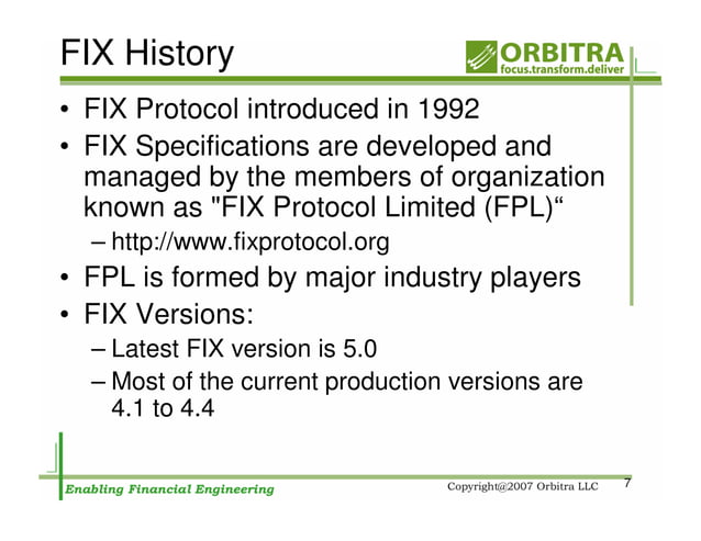 FIX Protocol Overview. | PDF