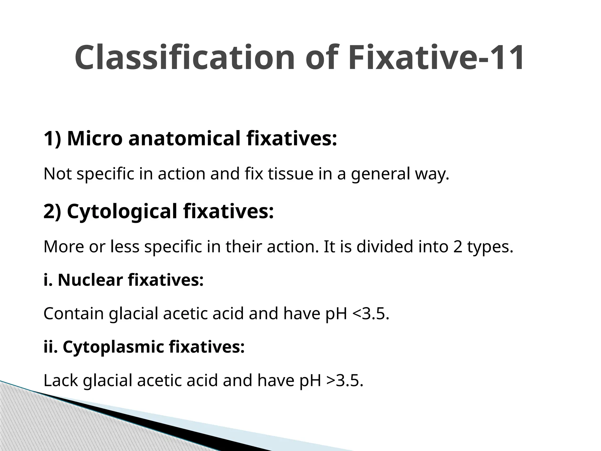 Fixation consists of two steps: cessation of normal life functions in ...