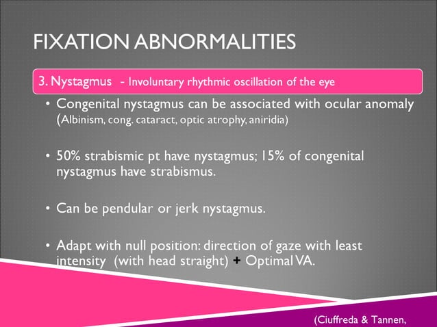 Fixation Characteristics And Abnormalities Ppt Computer Animation