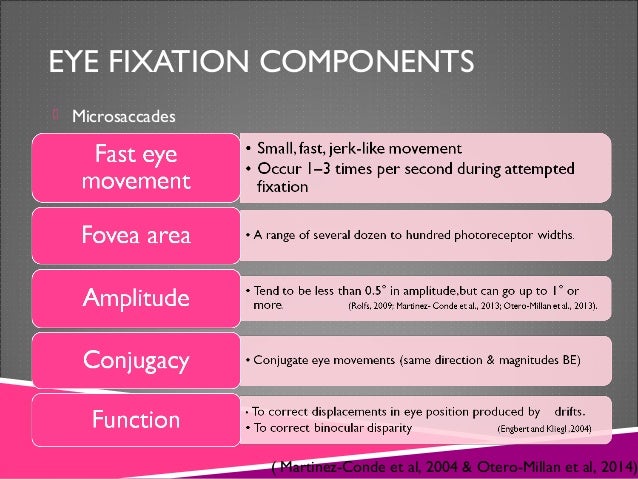 Fixation characteristics and abnormalities