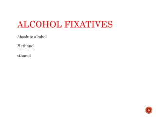 Fixation & fixatives in histopathology, dr naveen reddy | PPTX