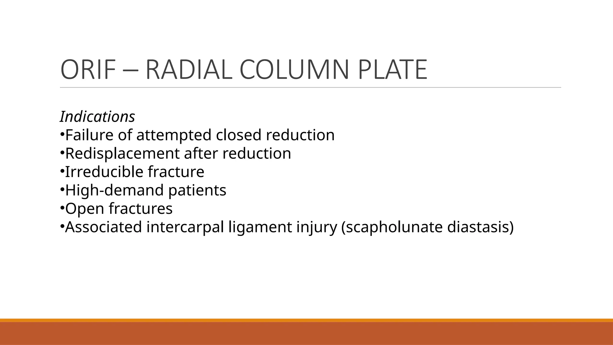 Fixation Methods and Implants for Distal Radius Fractures & Post-Op ...
