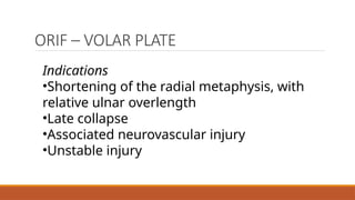 Fixation Methods and Implants for Distal Radius Fractures & Post-Op ...