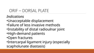 Fixation Methods and Implants for Distal Radius Fractures & Post-Op ...