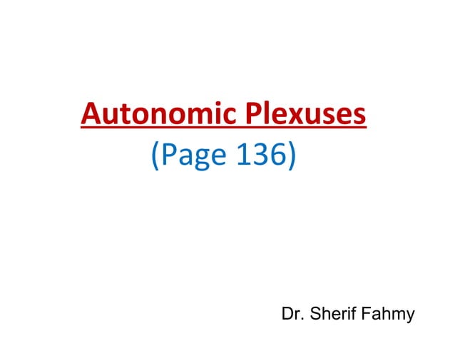 Fixation of the Heart, Sympathetic Chain, Autonomic Plexuses ...