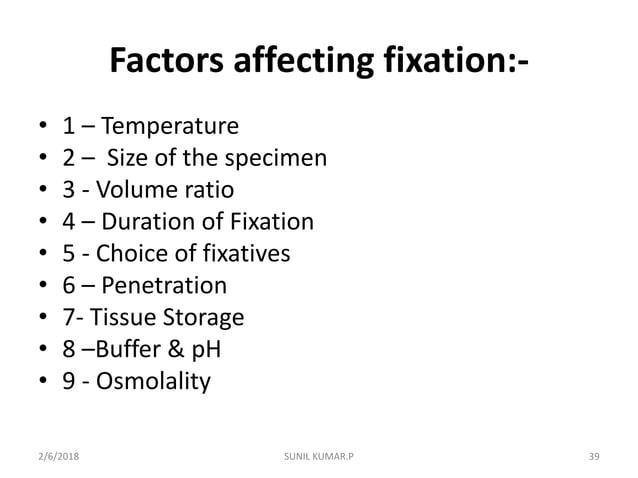 Fixation of tissues | PPTX | Chemistry | Science