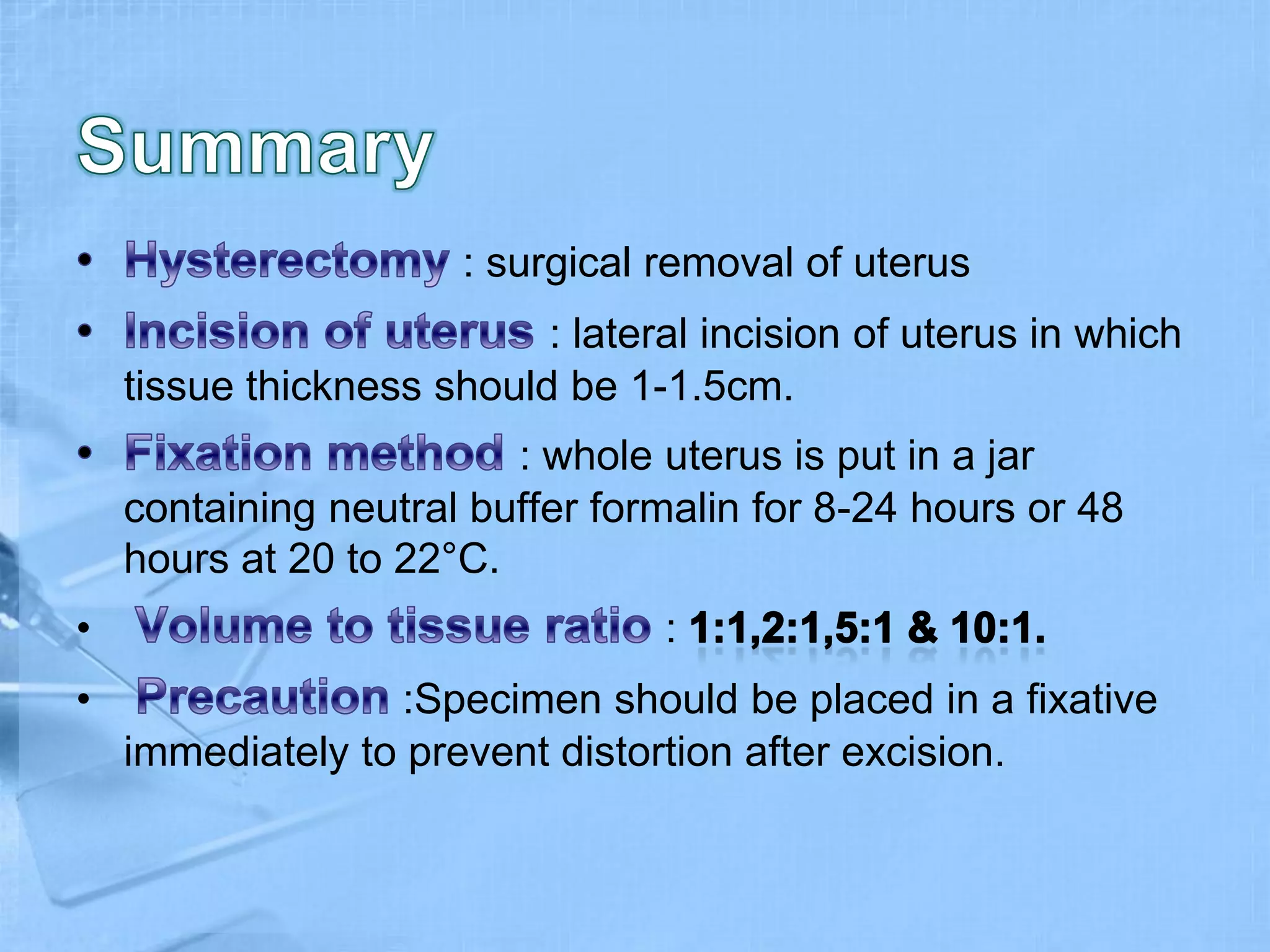 Fixation of uterus after whole hysterectomy | PPTX