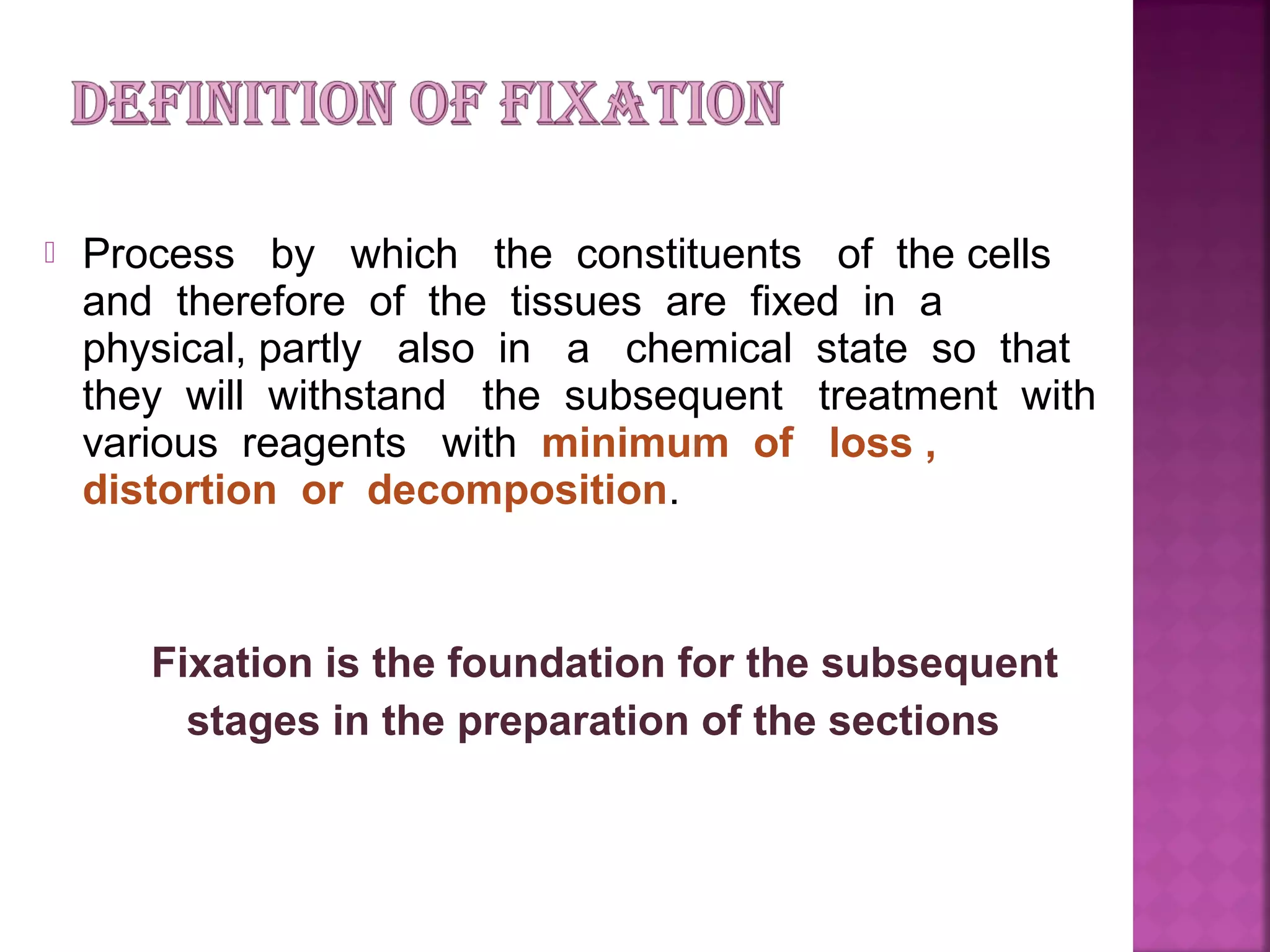 Fixatives | PPT