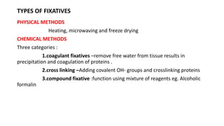 FIXATIVES in Pathology for Postgraduate and DMLT | PPTX