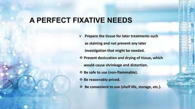 Fixatives used in tissue processing - Histopath techniques. | PPTX