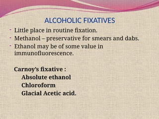 histopathology fixatives PathologyFIXATIVES.pptx