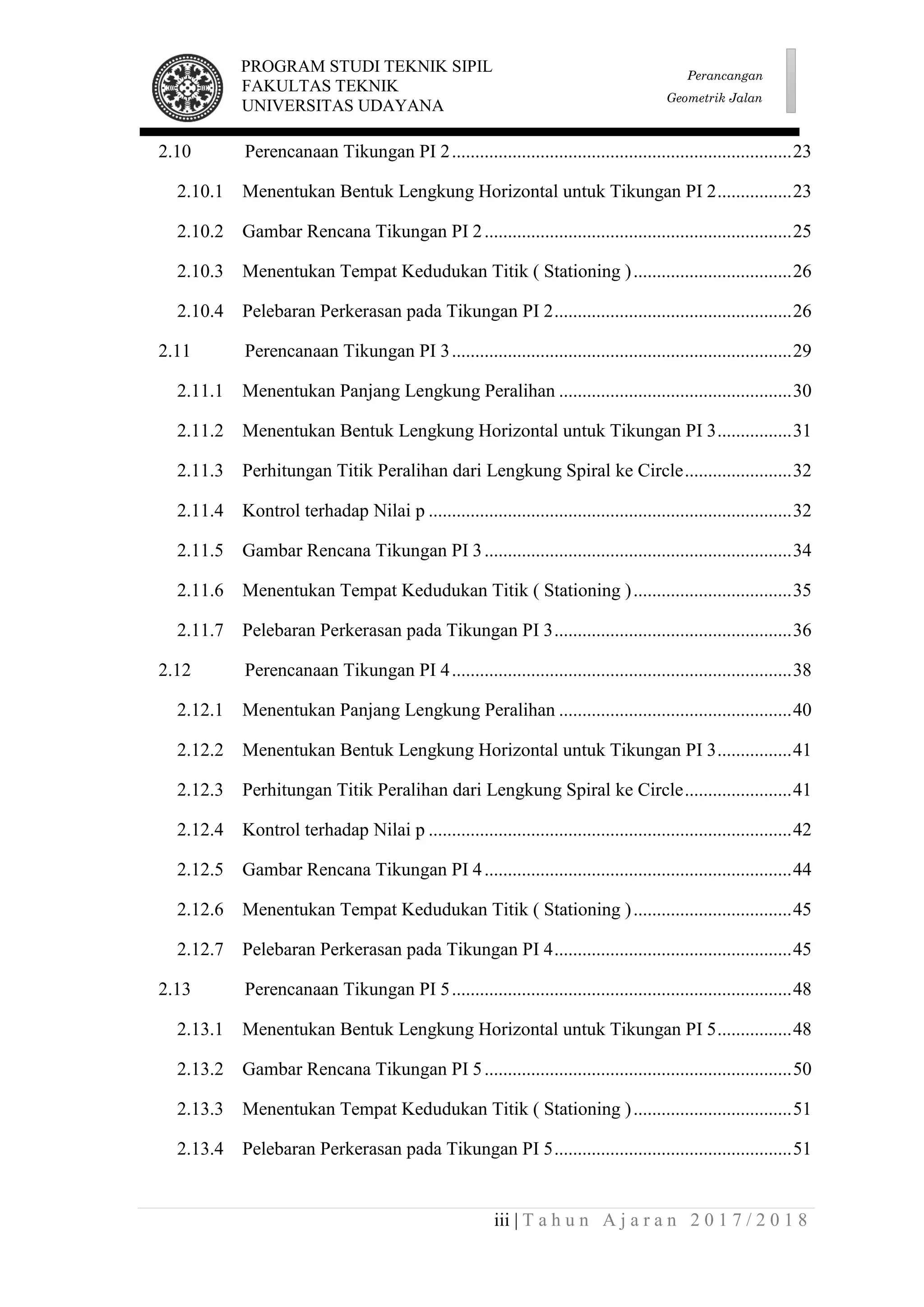 PERANCANGAN GEOMETRIK JALAN | PDF