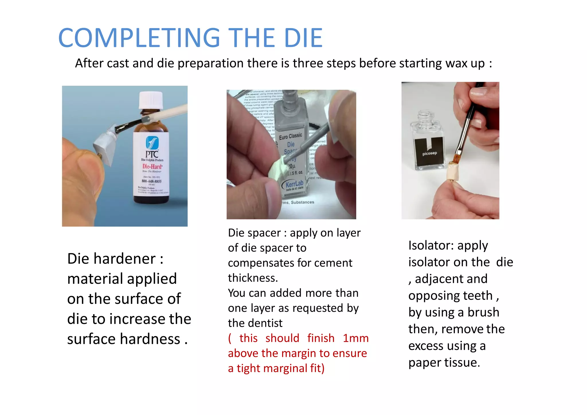 cast and die preparation in fixed prosthodontics | PDF