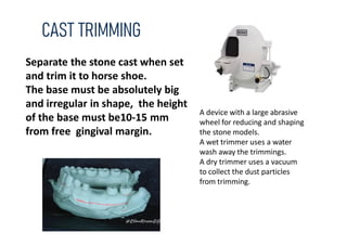 cast and die preparation in fixed prosthodontics | PDF