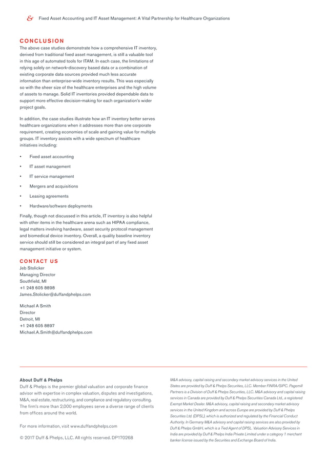 Fixed Asset Accounting And It Asset Management A Vital Partnership For