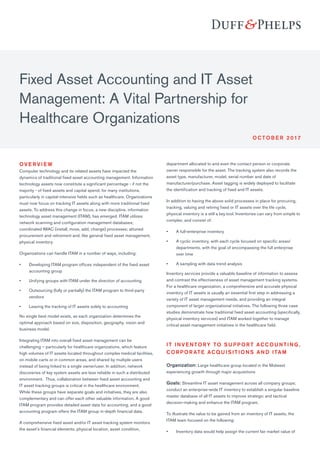 Fixed Asset Accounting and IT Asset Management: A Vital Partnership for ...