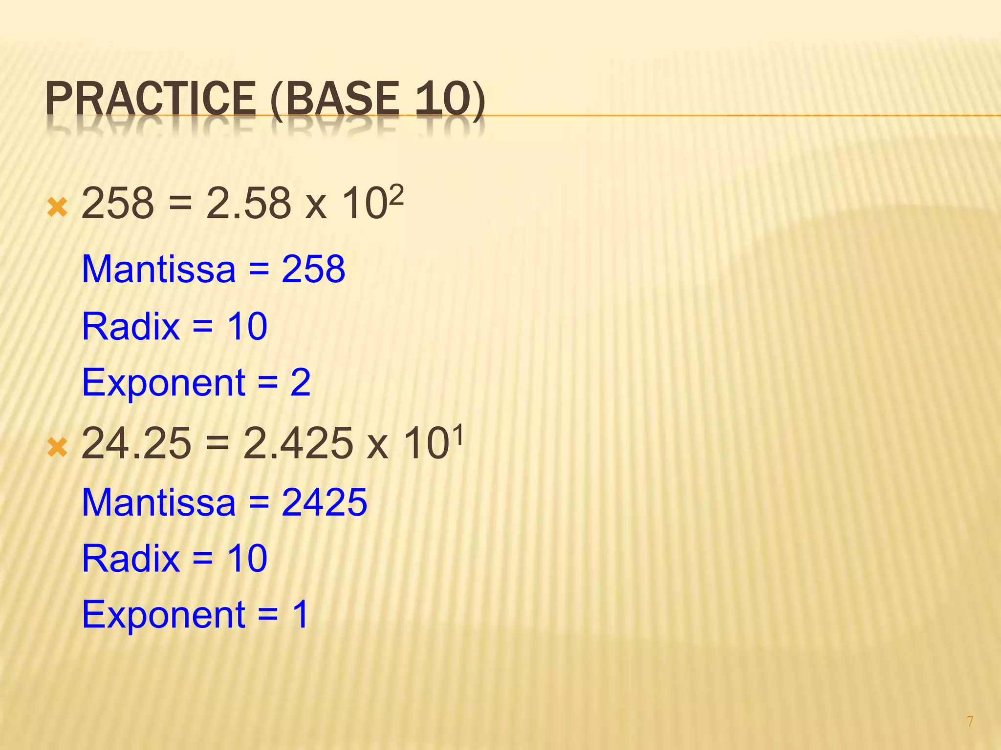 Fixed point and floating-point numbers | PPSX
