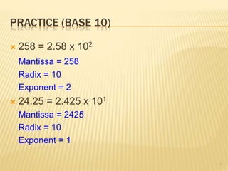 Fixed point and floating-point numbers | PPSX