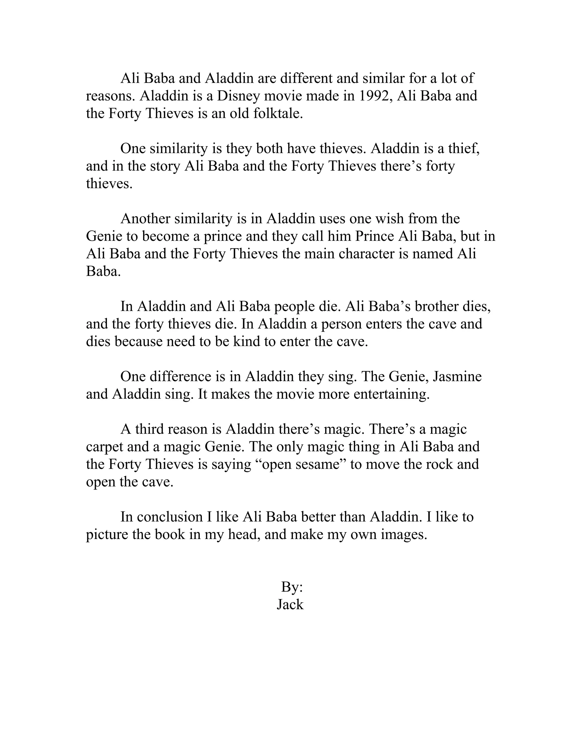 Fixed ali baba and aladin | DOC