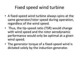 Fixed and variable speed turbine | PPTX