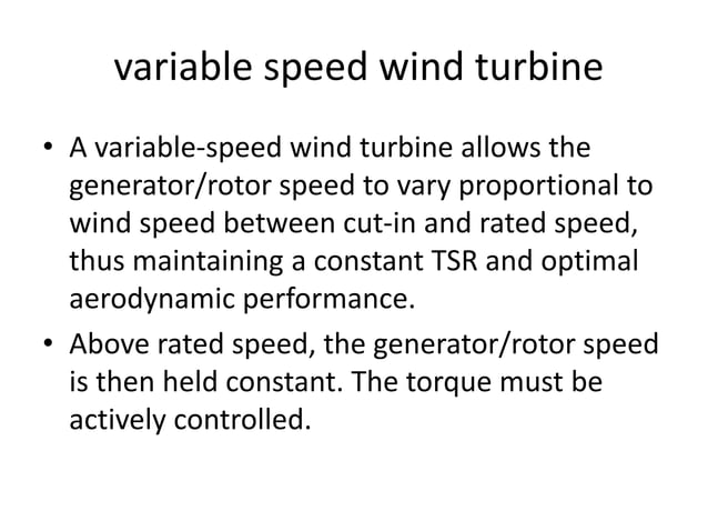 Fixed and variable speed turbine | PPTX