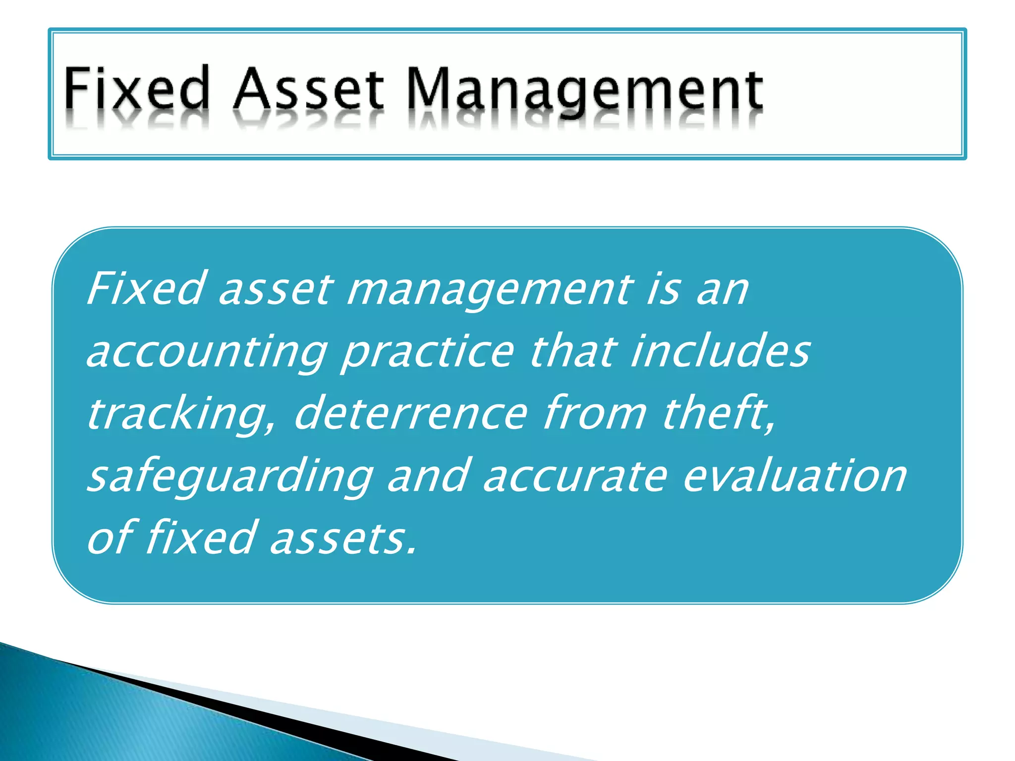 Fixed Asset Management Pptx