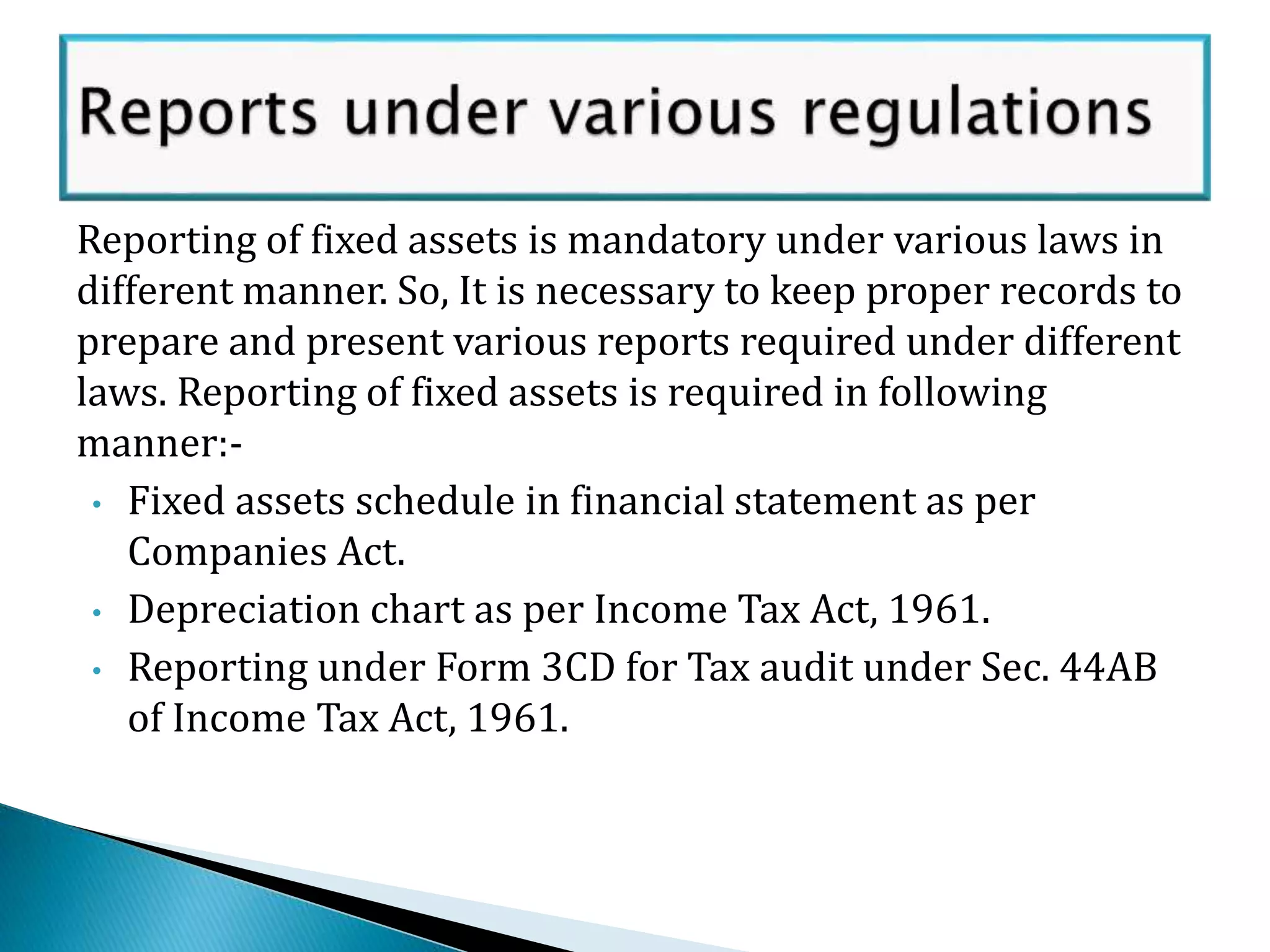 Fixed asset management | PPTX