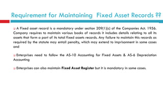 Fixed asset register | PPTX
