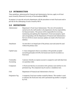 Fixed asset report | PDF