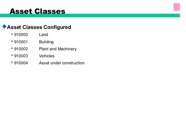 SAP - FIXED ASSETS ACCOUNTING