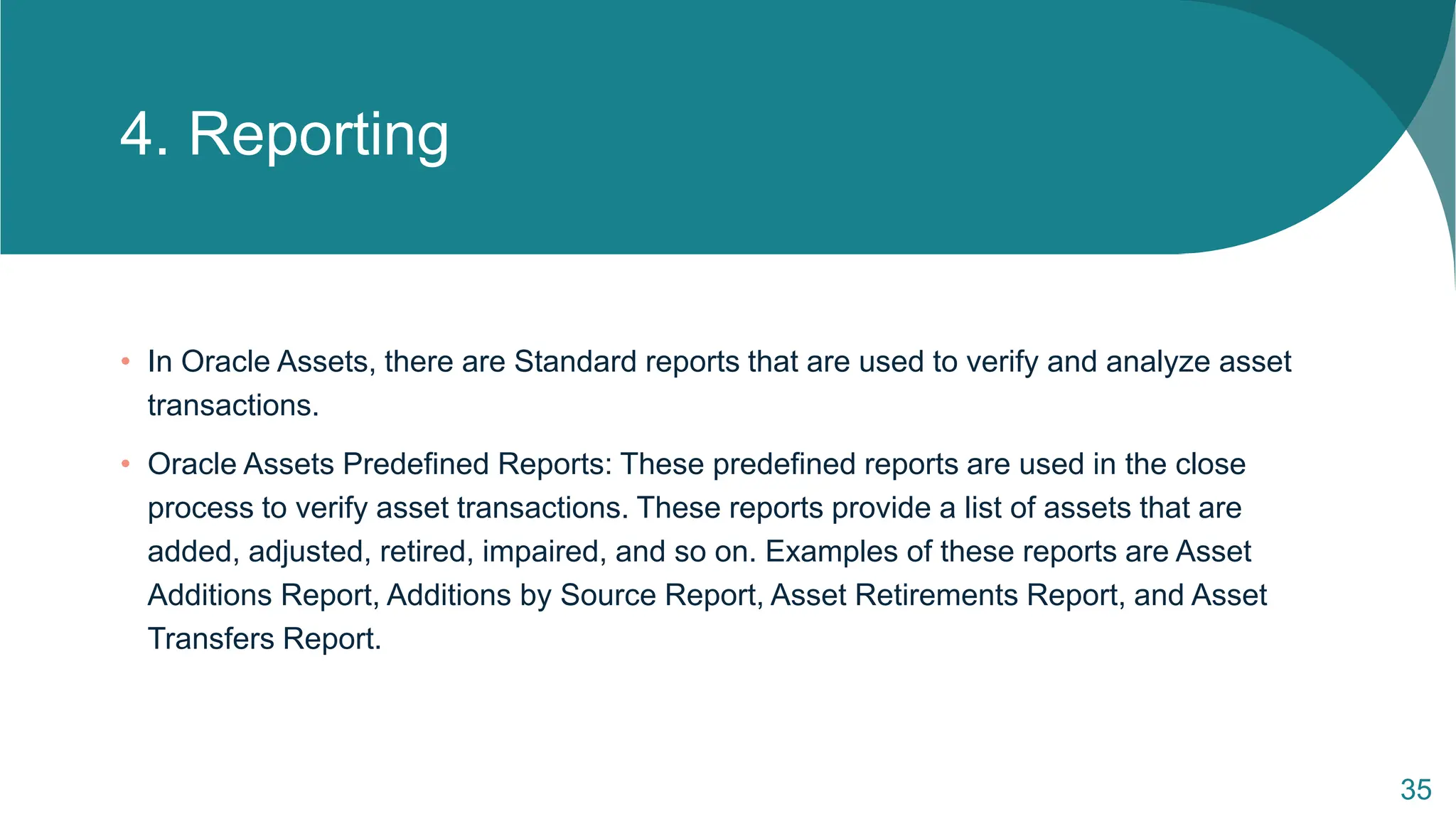 Overview to the Oracle Fixed Assets Module | PPTX