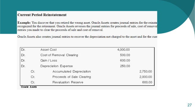 Overview to the Oracle Fixed Assets Module | PPTX