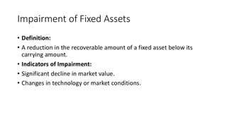 Fixed Assets explanation on short terms. | PPT