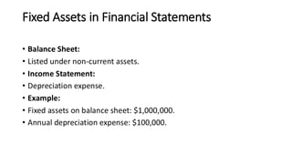 Fixed Assets explanation on short terms. | PPT