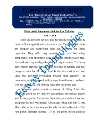 Fixed axial pneumatic jack | DOC