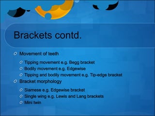 Fixed orthodontic appliances | PPTX