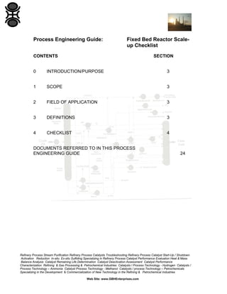 Fixed Bed Reactor Scale-up Checklist | PDF