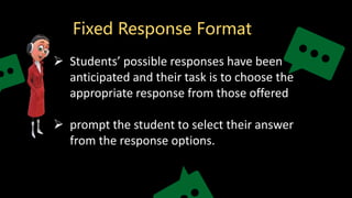 Fixed & constructed response format.pptx | Educational Assessment ...