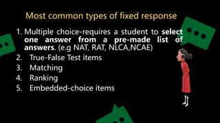 Fixed & constructed response format.pptx | Educational Assessment ...