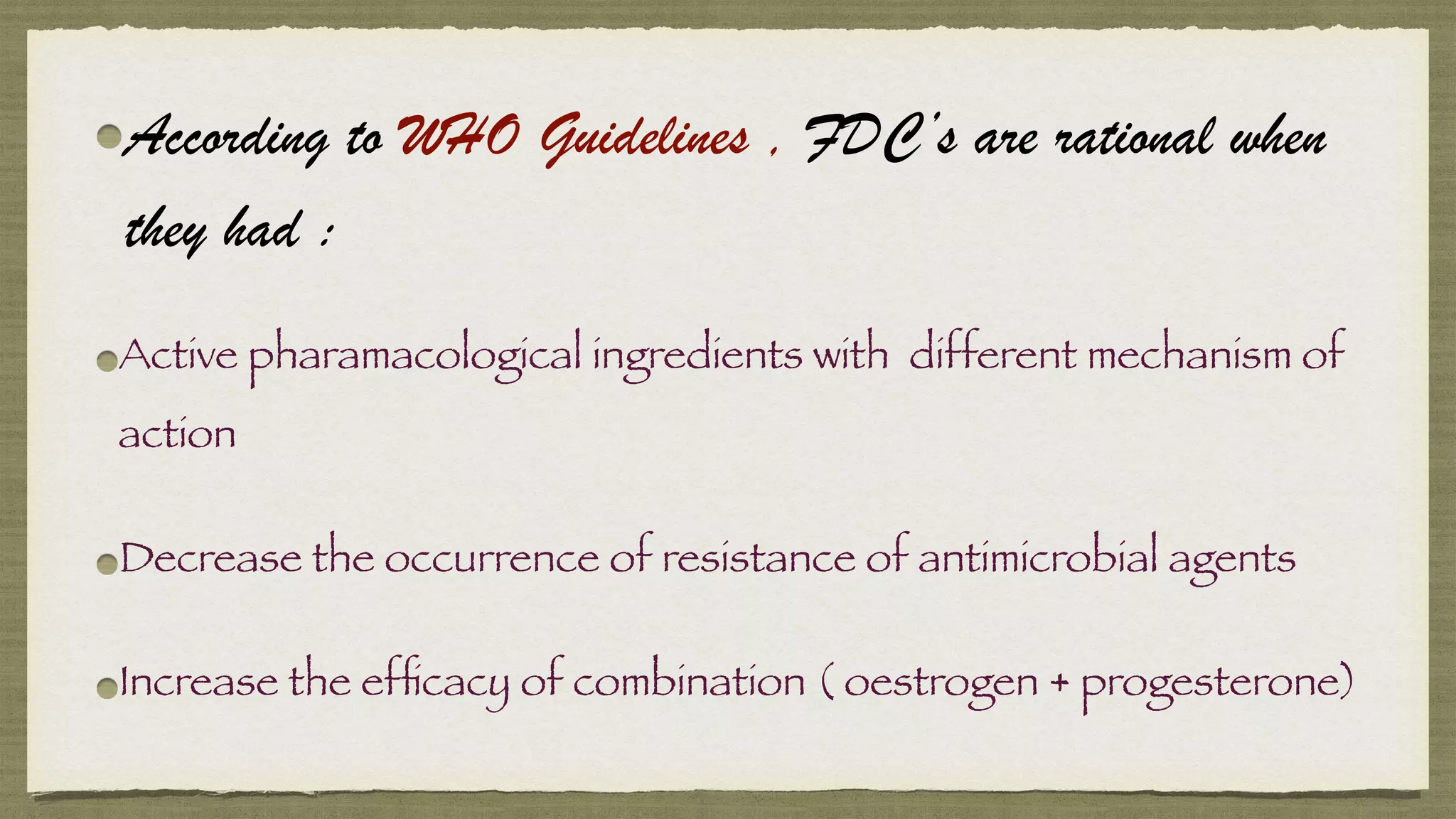 Rational Fixed dose combination | PDF