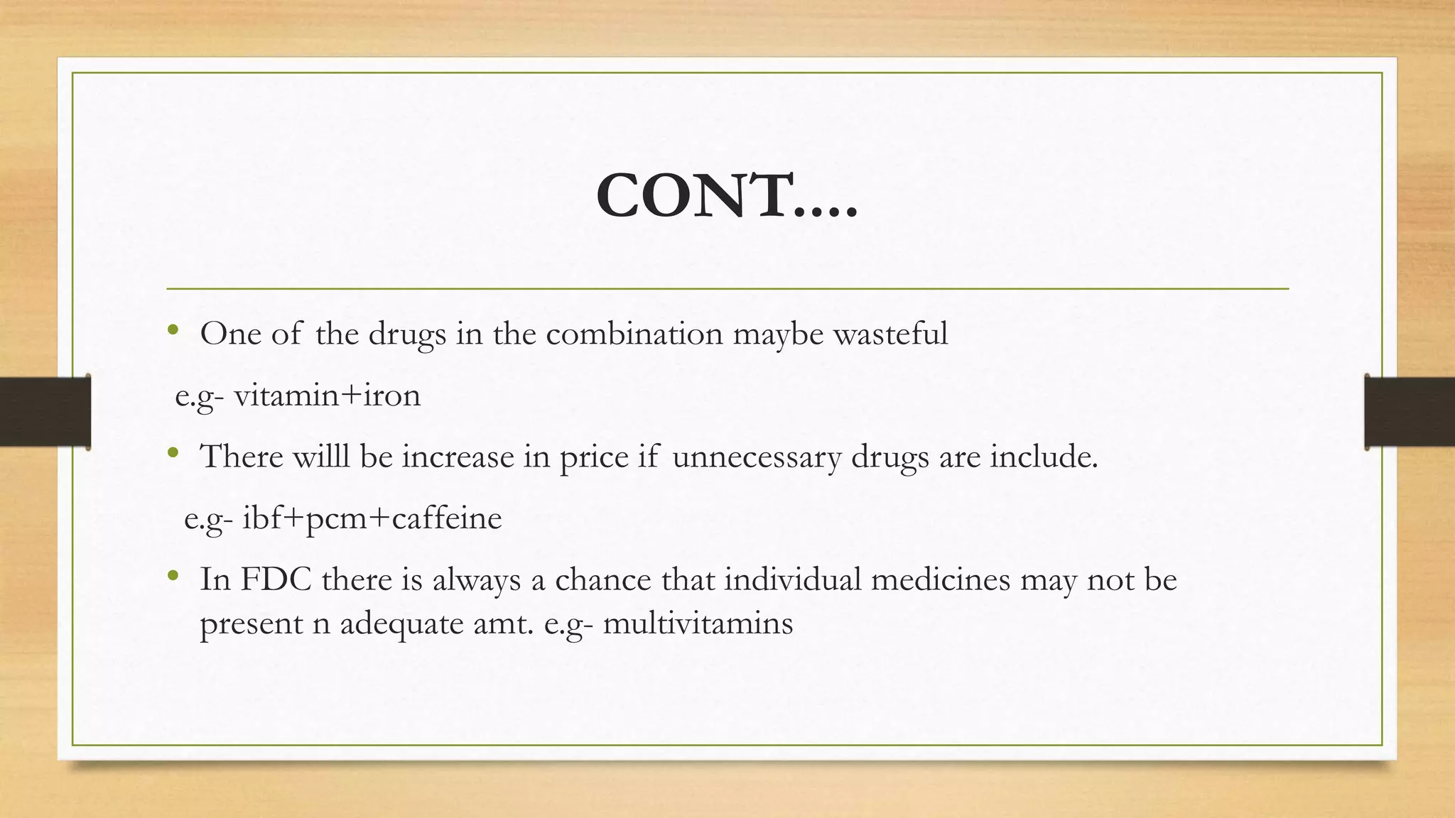 Fixed dose combination | PPTX