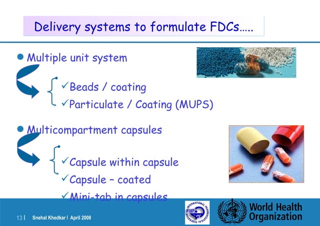 Fixed Dose Combinations- WHO Meet | PPT