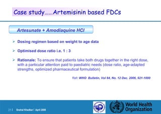 Fixed Dose Combinations- WHO Meet | PPT